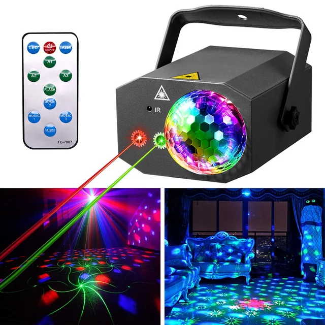 Sound Activated Dance Light Disco Party Lights Strobe Ball - LED Sound ...