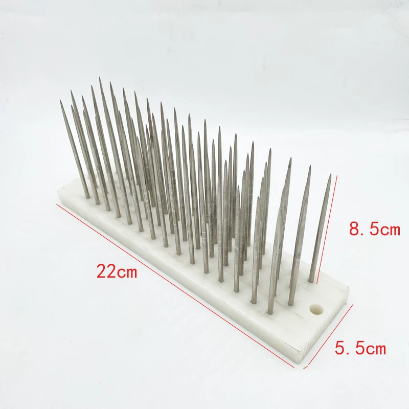 22x5-5x8-5cm-White-Stainless-Steel-Hair-Hackle-With-Needle-For-Combing ...