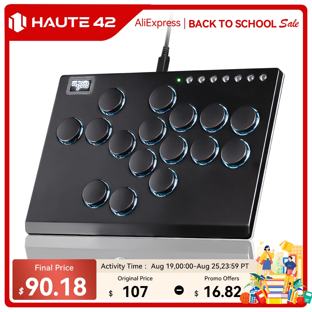 Haute42-Metal-Joystick-Hitbox-Controller-Arcade-Fighting-Stick-For-PC ...