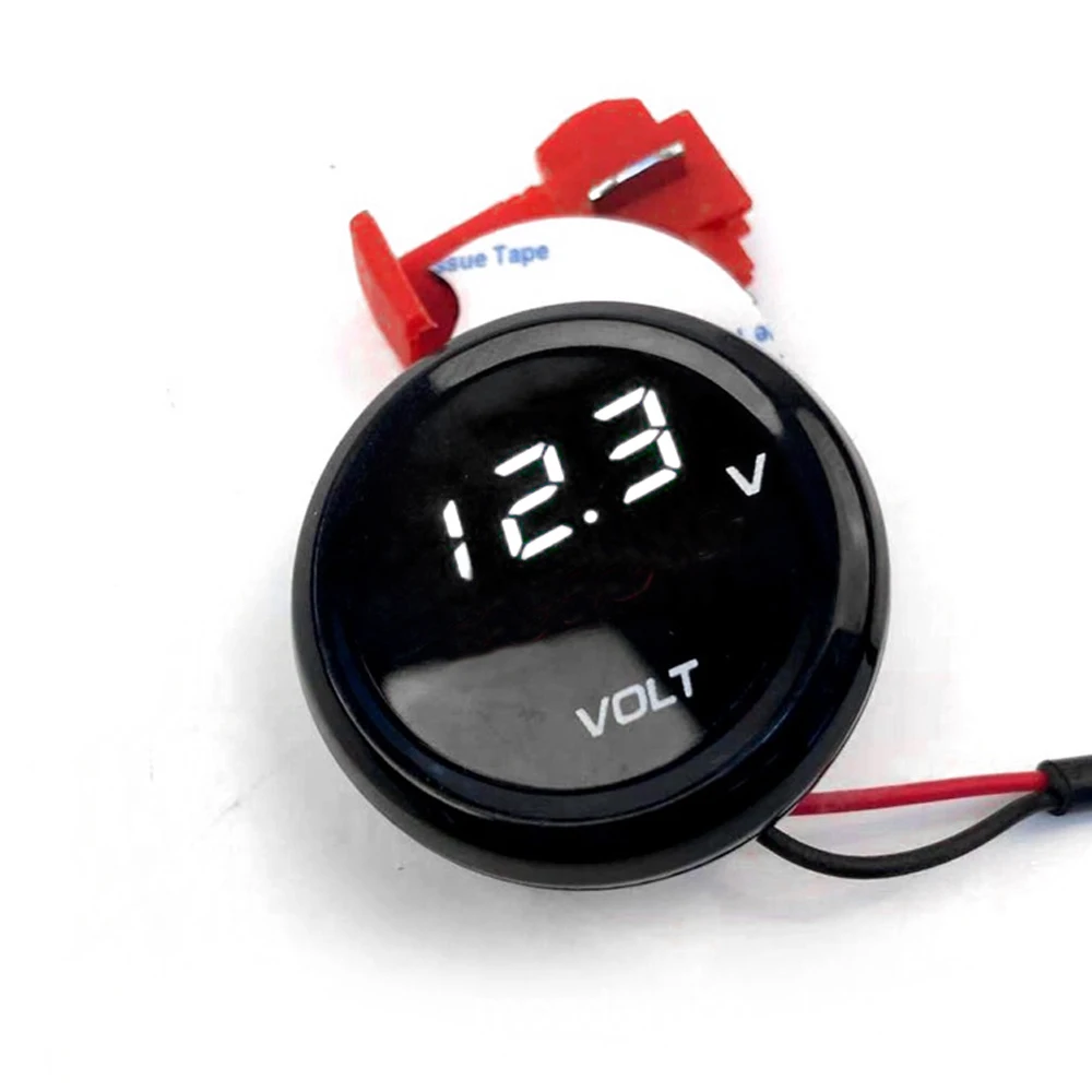 LED Round Voltmeter 10-150v Electric Car Battery Car Motorcycle ...