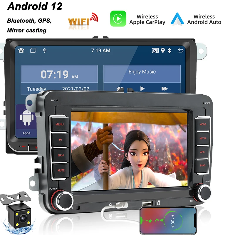 7-9-Inch-Android-12-Wireless-Carplay-Android-auto-2Din-Bluetooth-WIFI ...