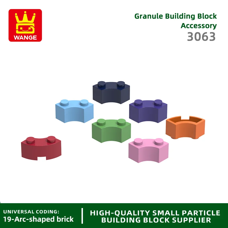 Wange 128Pcs/Lot 3063 85080 Curved Building Blocks Moc Accessories ...