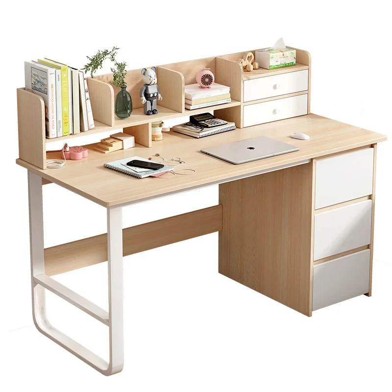 Desk-Bookshelf-All-in-one-Computer-Desk-Simple-Student-Home-Study ...