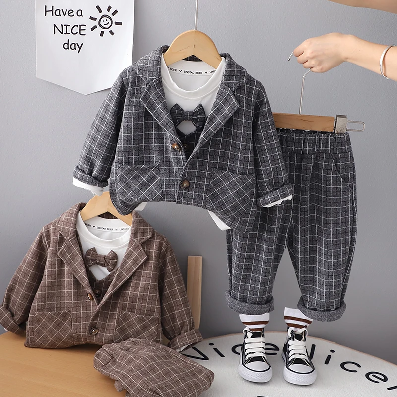 Children-Clothing-Spring-Autumn-Baby-Boys-Wear-Infant-Lapel-Plaid-T ...