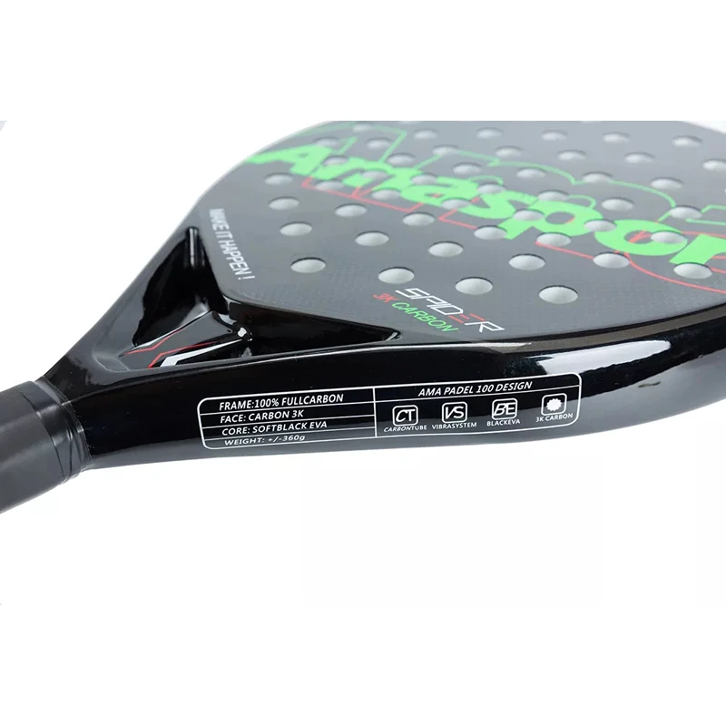 Original Padel Racket Carbon Fiber 3K Paddle Shovel Paddleball Racket ...