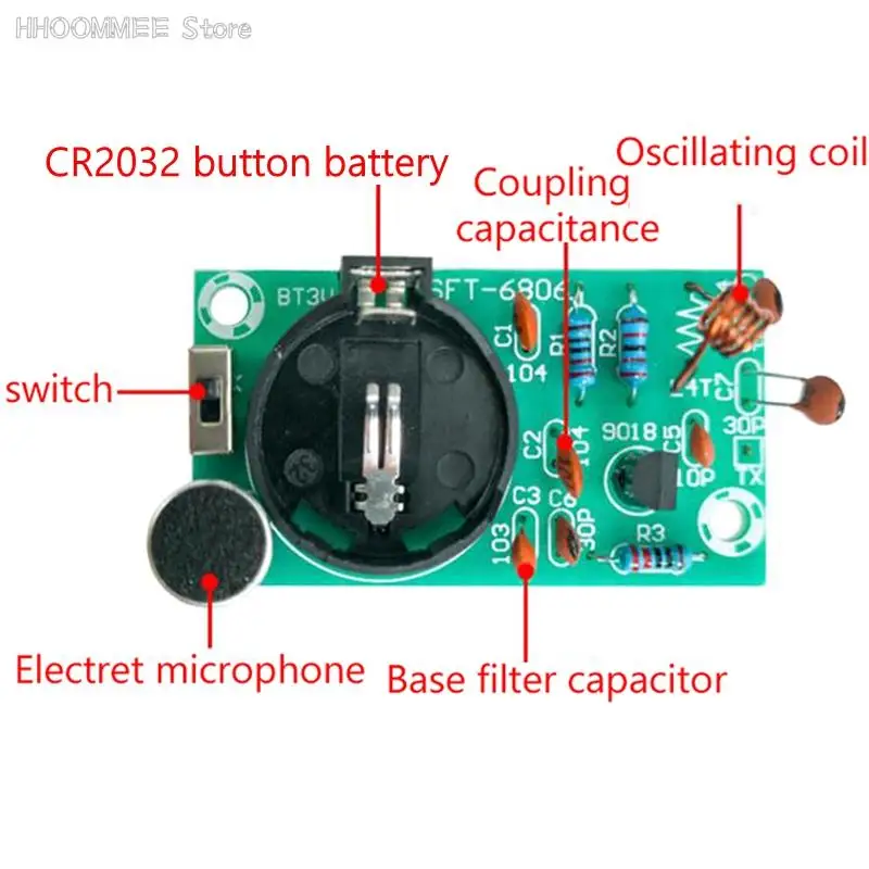 1X-Simple-DC-3V-FM-Wireless-Microphone-FM-Transmitter-Board-Parts ...
