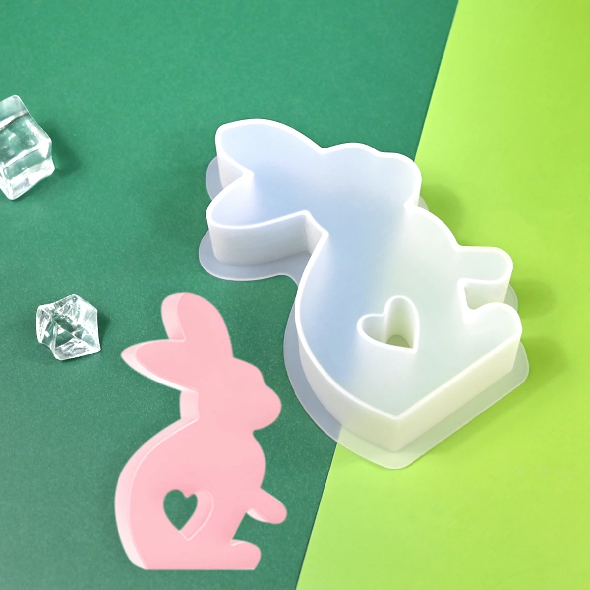 Rabbit-Silicone-Resin-Mold-DIY-Love-Heart-Rabbit-Mold-Making-Epoxy ...