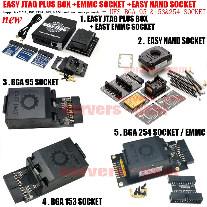 Originl-New-Easy-JTAG-Plus-Box-Full-Set-Easy-JTAG-Plus-Box-EMMC-Socket ...