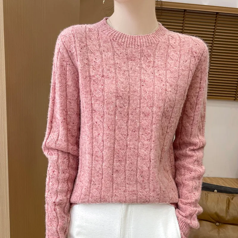 Autumn and Winter New 100% Pure Cashmere Sweater Women's Round Neck ...