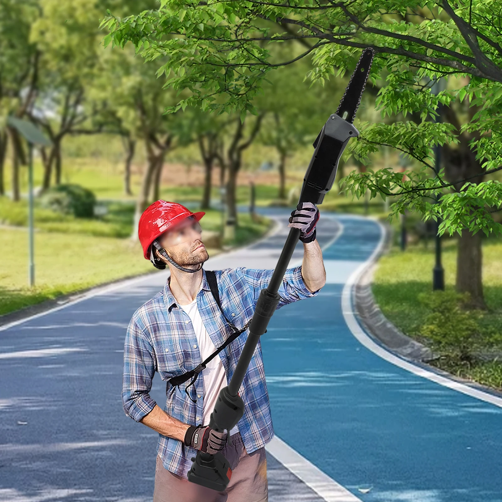 Electric Tree Trimmer With Extension Pole PAOWAFOL 2-in-1 Cordless Pole ...