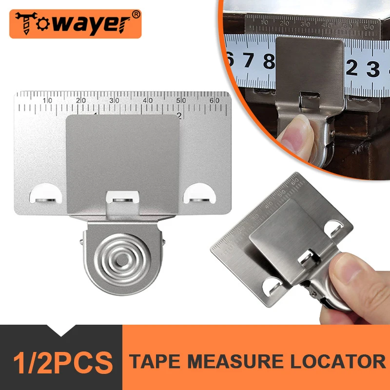 1/2PCS Mini Tape Measure Locator Metal Measuring Tape Clip Holder Hand ...