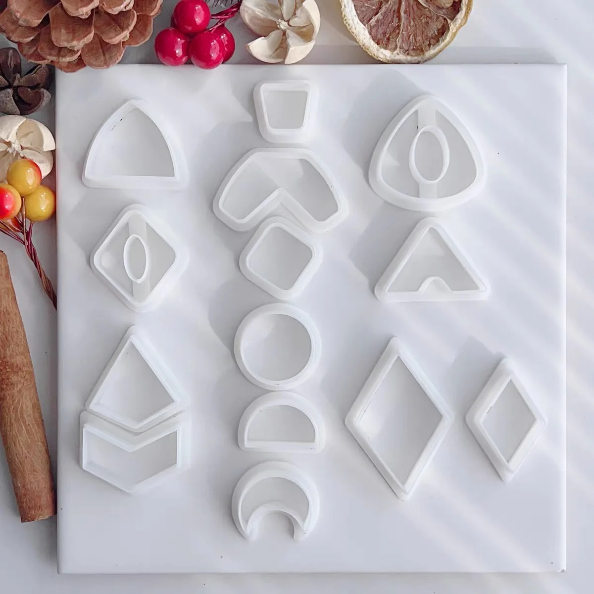 Geometric Shapes Soft Pottery Cutting Dies Polymer Clay Cutters for DIY ...