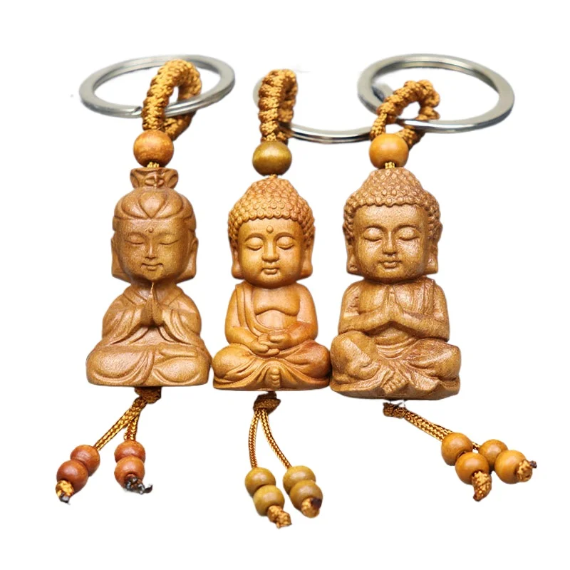 Devout-Buddha-Shakyamuni-Peach-Wood-Key-Chain-Guanyin-Bodhisattva-Solid ...