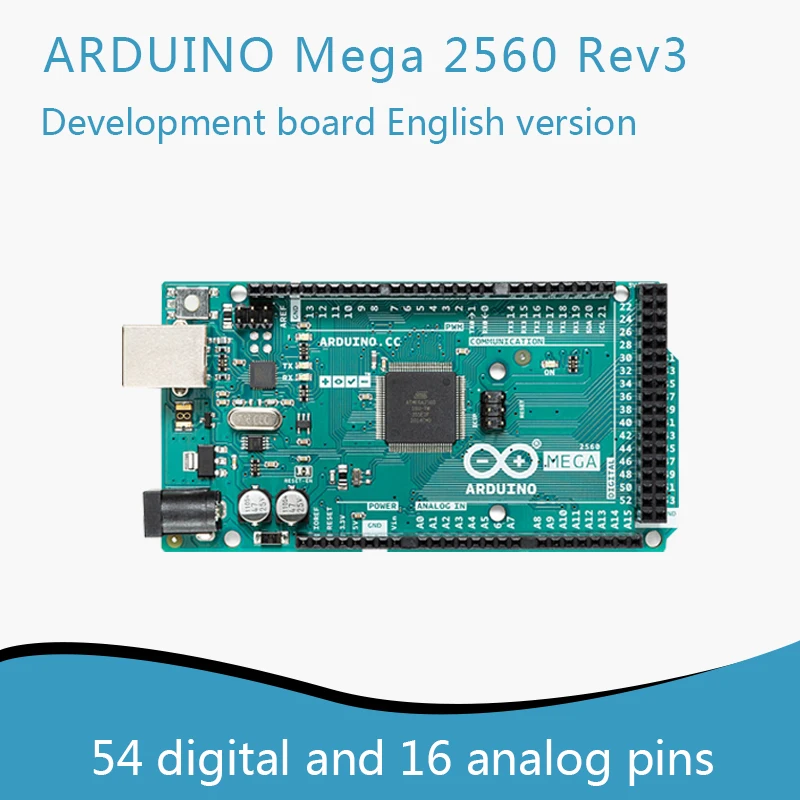Original-Arduino-Mega-2560-Rev3-Development-Board-Italian-A000067-English-Single-Chip ...
