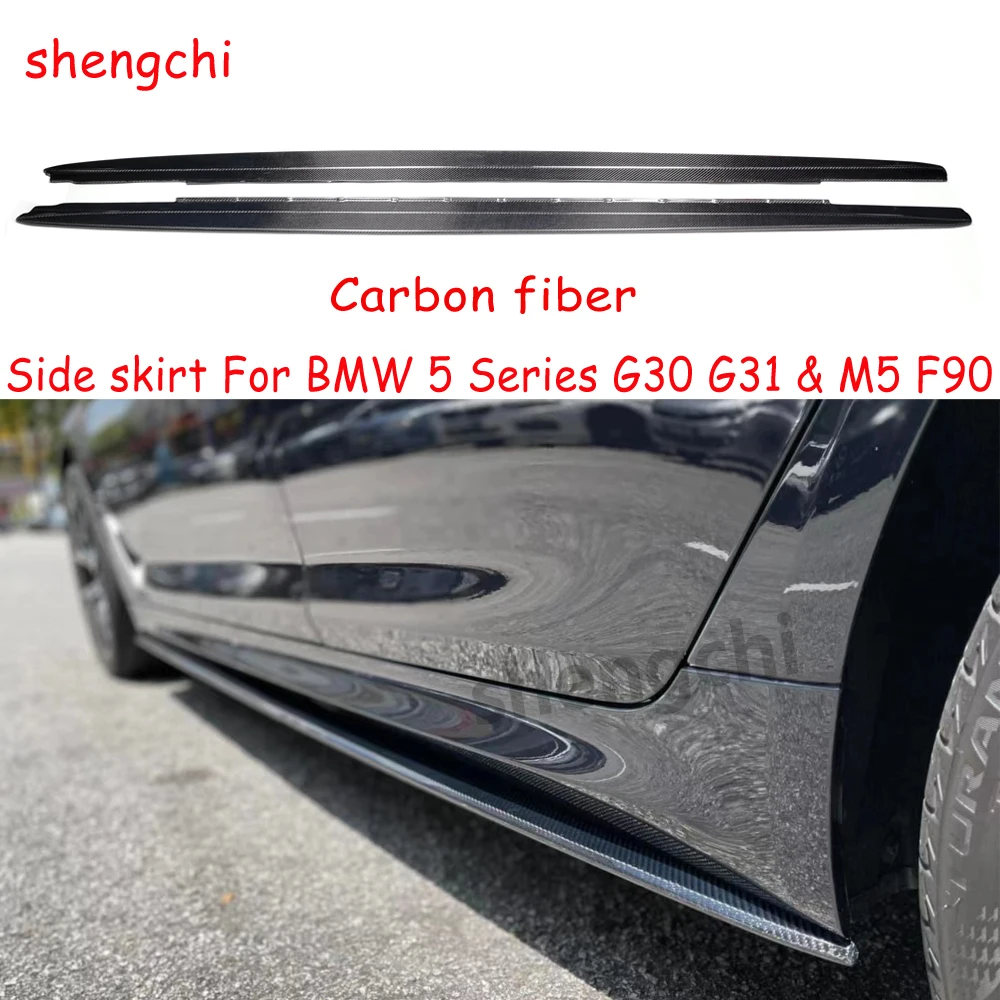 F90-M5-M-Performance-Style-Carbon-Fiber-Side-Skirts-for-BMW-5-G30-Sedan ...