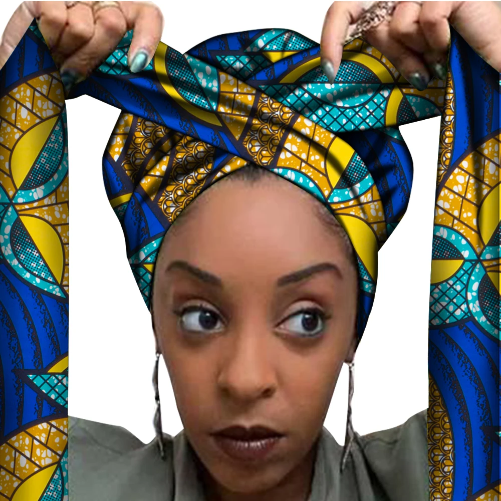 Bonnet-en-Satin-Imprim-Africain-pour-Femme-Long-Ruban-Rond-Double ...