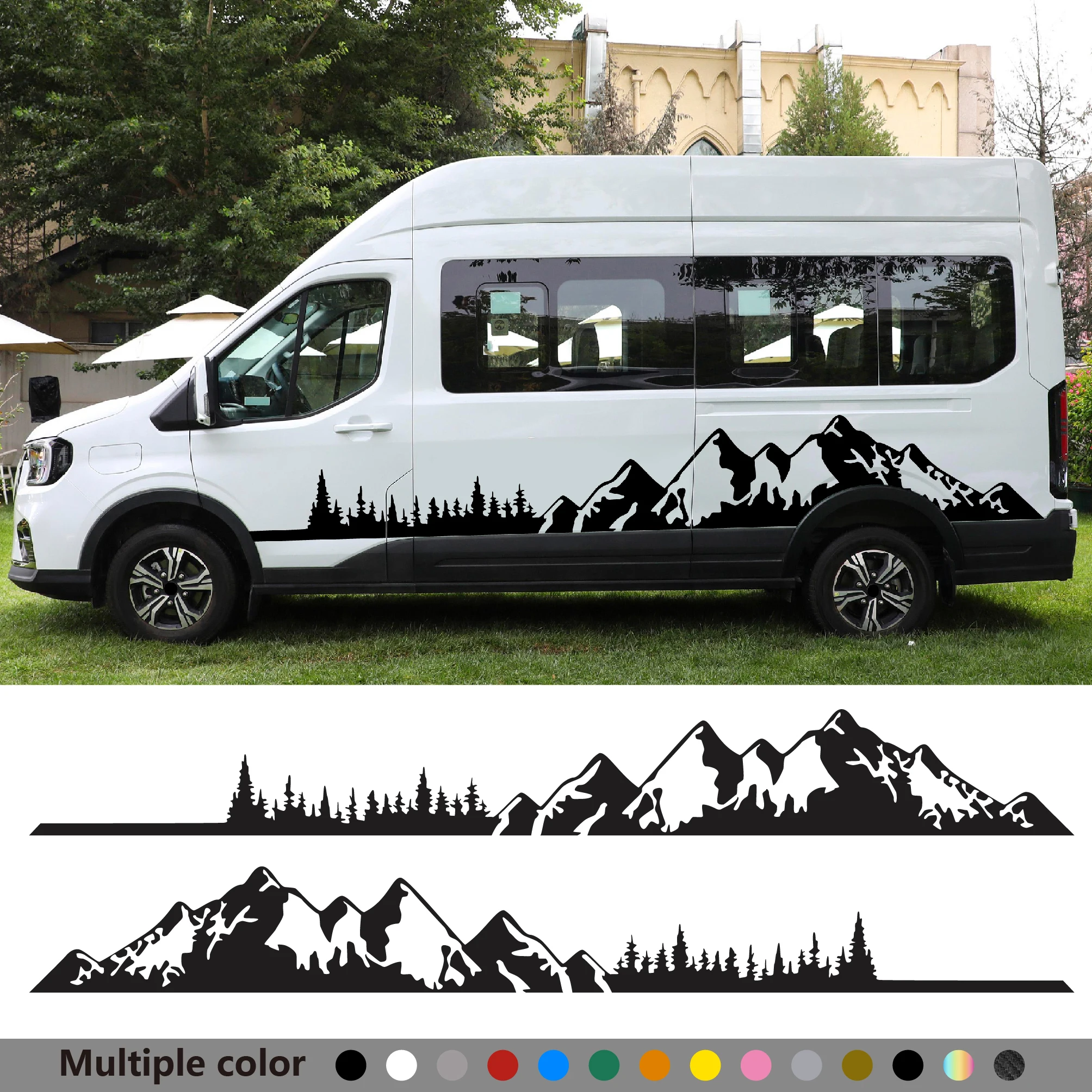 Large-Mountain-Trees-Side-Body-Car-Sticker-Forest-Landscape-Auto ...