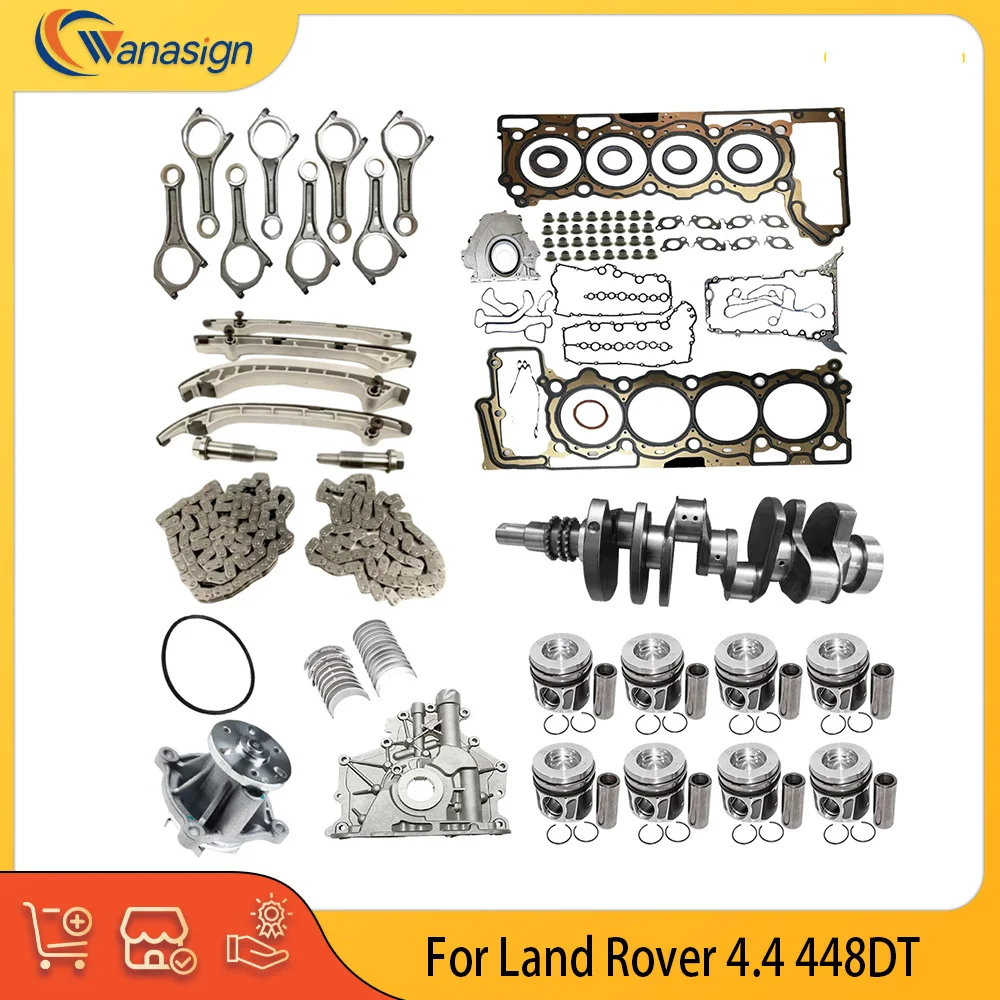 Engine Parts Rebuild Gasket Crankshaft Piston Con-Rod Timing Chain Kit ...