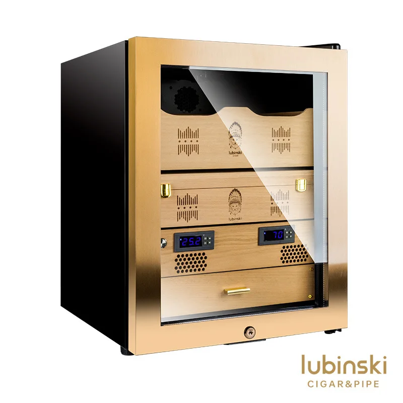 Electric-Humidor-Cedar-Wood-Cigar-Humidor-Case-Compressor-Water-Tank ...