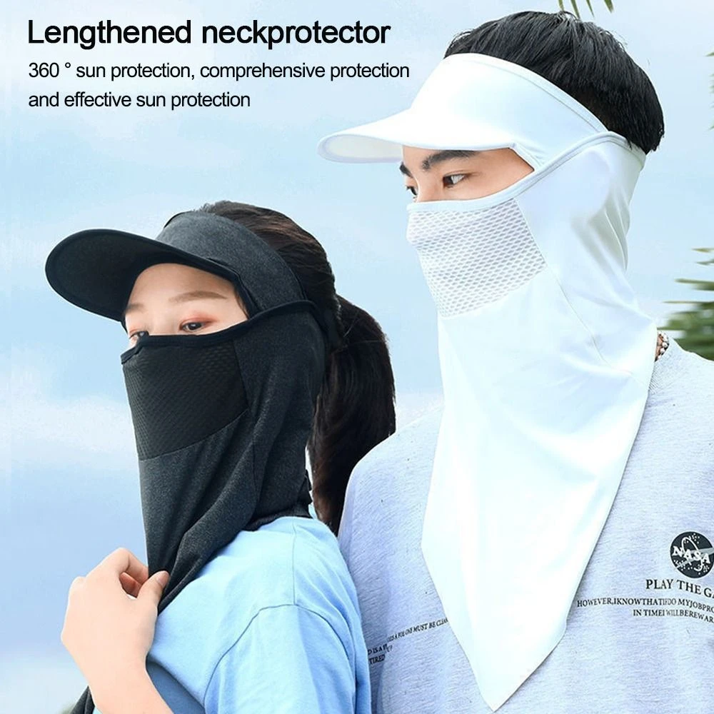 Breathable Ice Silk Face Seamless Scarf Motorcycle Sun Protection ...