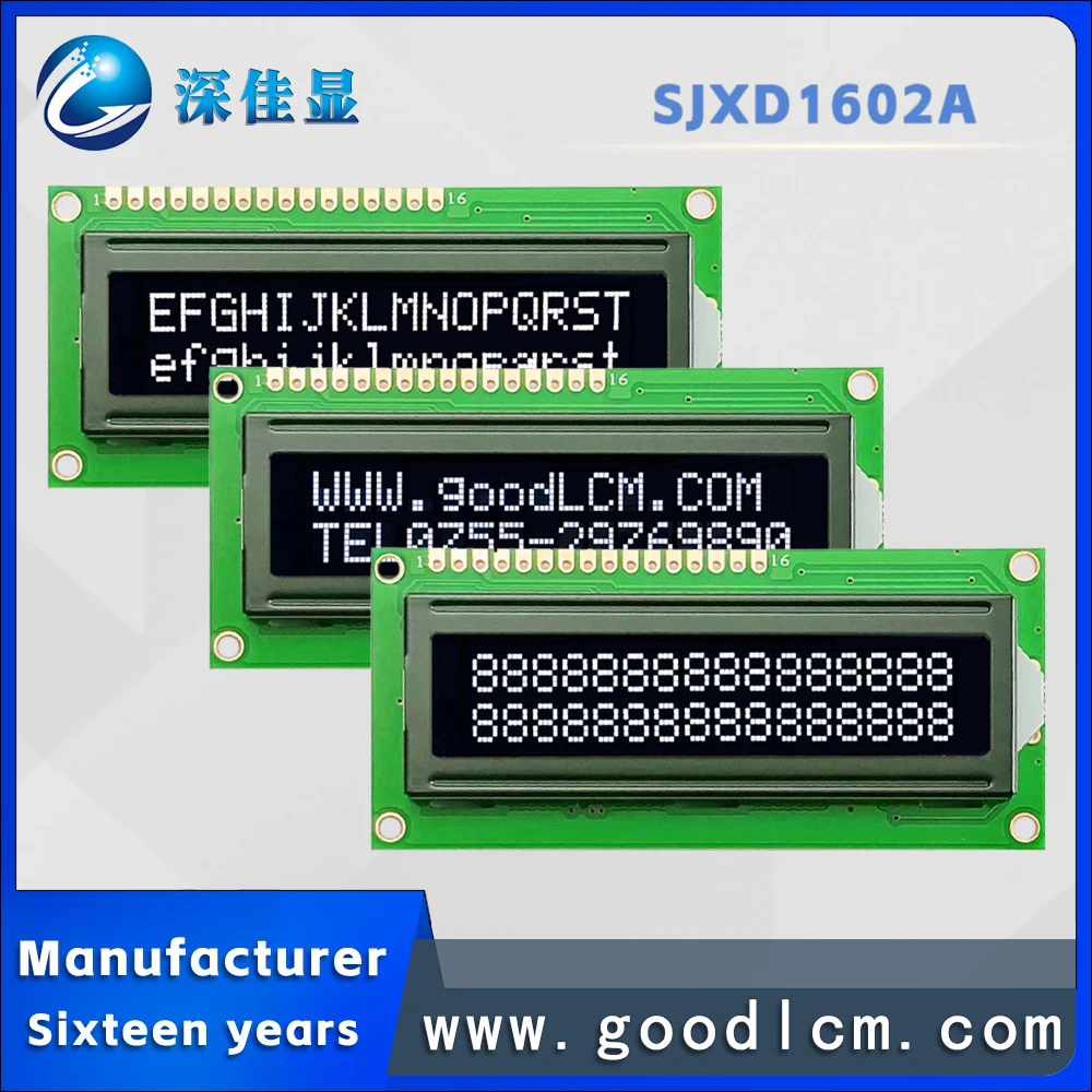 1602LCD-LCD-Display-16x02lcm-LCD-module-16-02a-character-LCD-VA-black ...