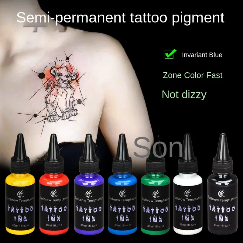 7Colors-30ml-Bottle-Professional-TattooInk-for-Body-Art-Natural-Plant-Micropigmentation-Pigment ...