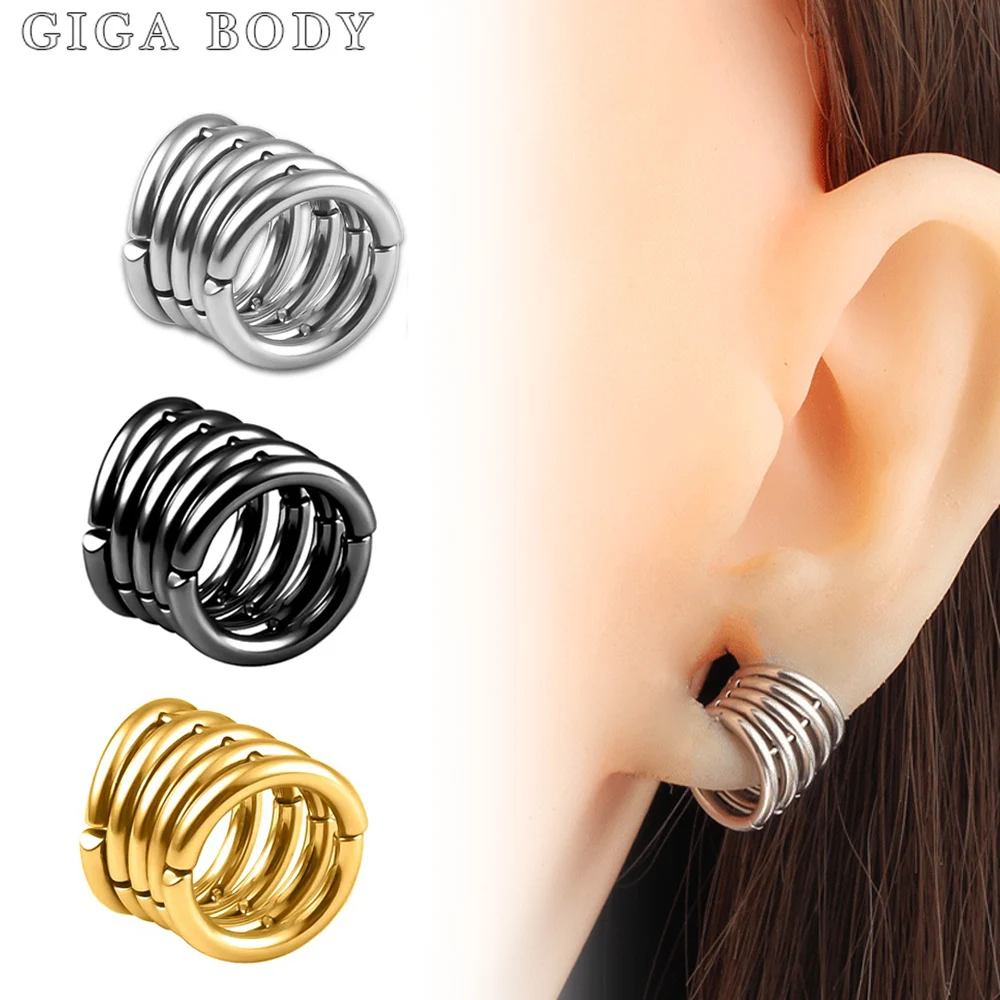 Giga 5 In 1 Stack Rings Design Ear Cuff Gauges Plugs Expander Ear ...