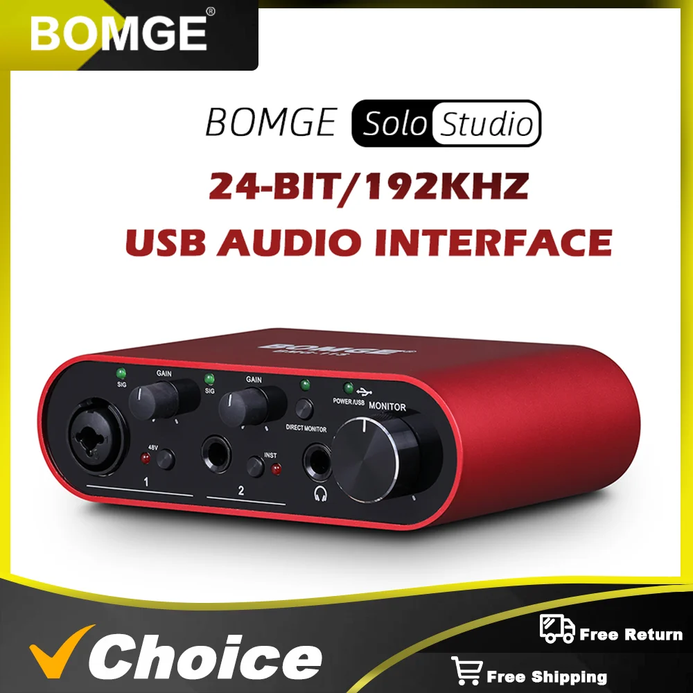 BOMGE BMG-11S USB Focusrite Sally Solo Audio Interface Mixer de 24 bits ...