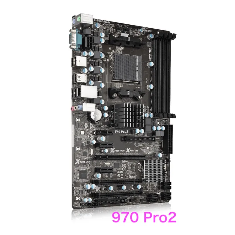 ASRock 970 Pro2 Desktop Motherboard 32GB PCI-E2.0 AM3+ AM3 DDR3 ATX ...
