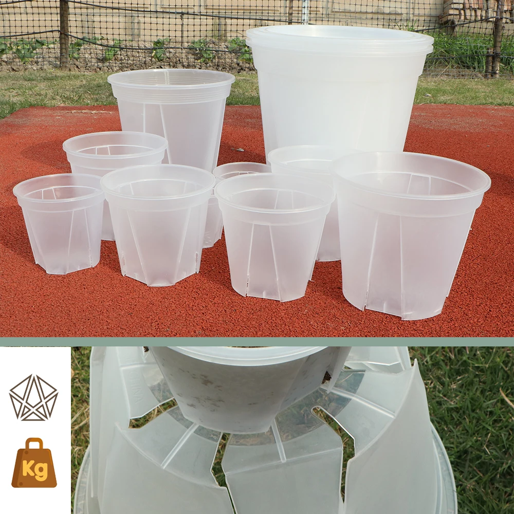 Flower-Pot-Plastic-Clear-Plant-Root-Control-Pot-Transparent-Breathable ...