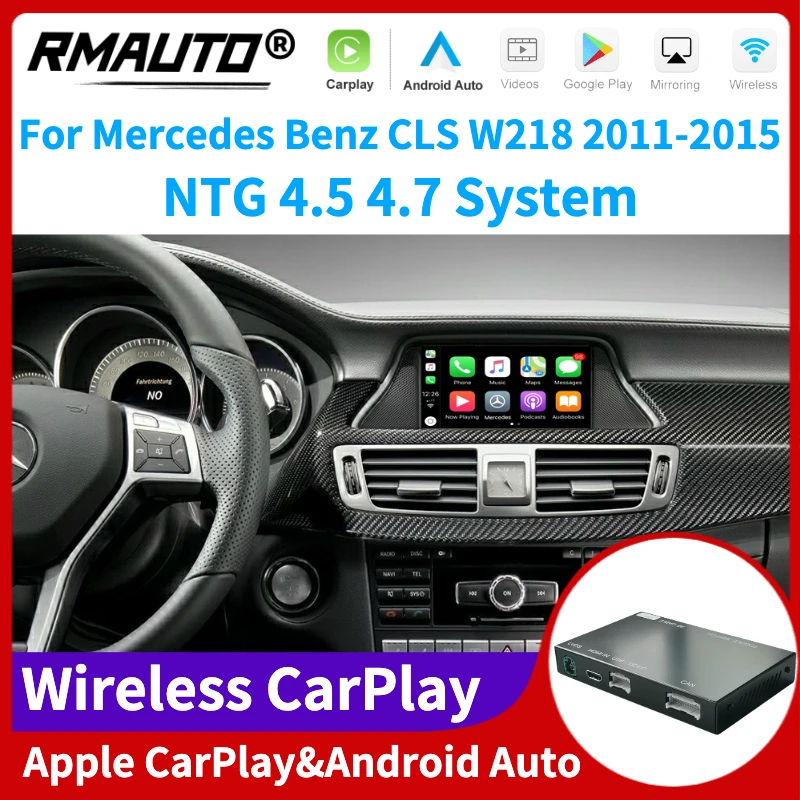 RMAUTO Wireless Apple CarPlay NTG 4.5 4.7 System for Mercedes Benz CLS ...