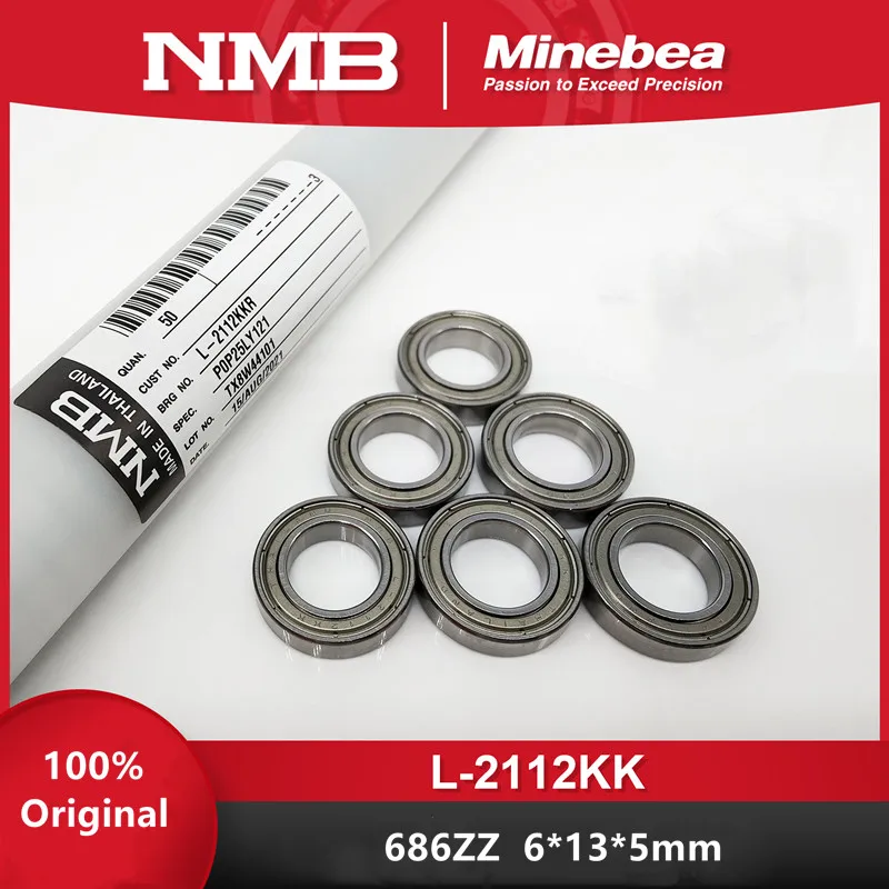 Original Minebea NMB bearing L-2112KK 12*21*5mm 6801ZZ deep groove ball ...