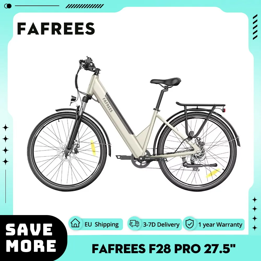 FAFREES F28 Pro 27.5'' Step-through City E-Bike 250W Motor 25km/h 36V14 ...