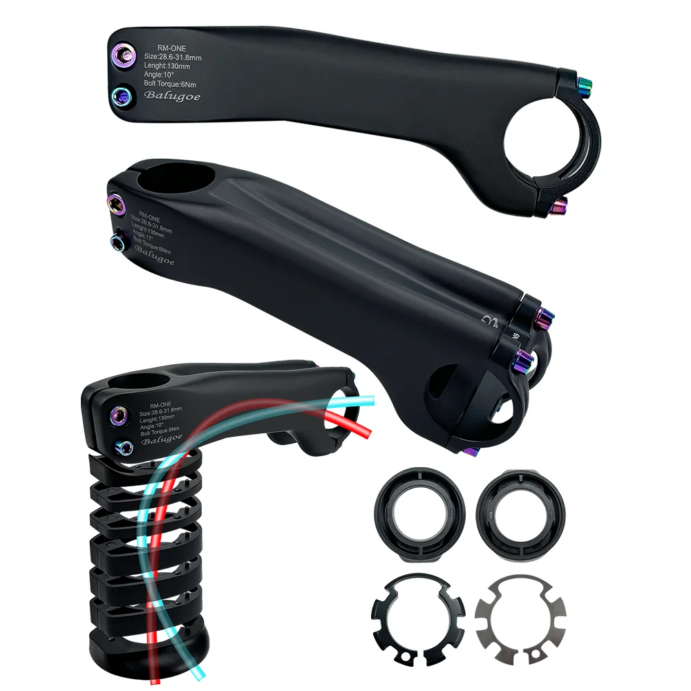 BALUGOE Carbon Fiber Internal Wiring Road Bike Mountain Bike Stem 28.6 ...