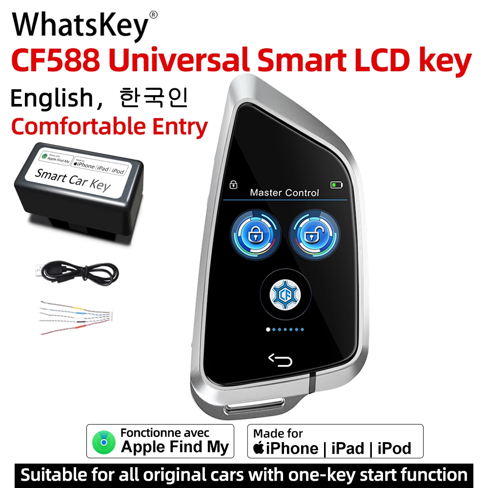 Chave-de-carro-remoto-inteligente-modificado-tela-LCD-Keyless-Go-BMW ...