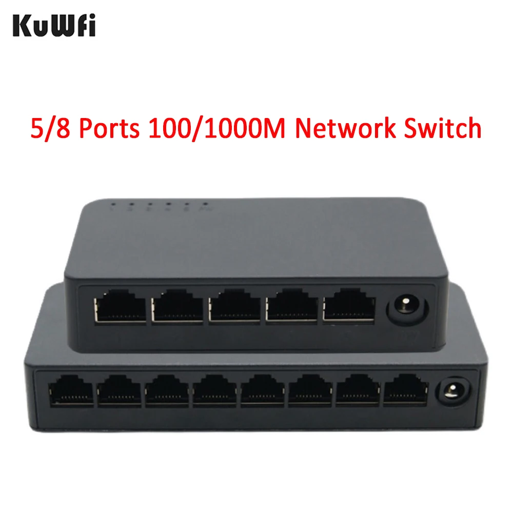 KuWFi-5-8-Port-Gigabit-Switch-1000Mbps-Desktop-Network-Fast-RJ45 ...