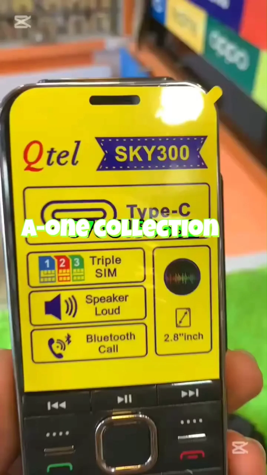 Qtel SKY300 Triple SIM Keypad Phone with 2.8" Display, HD Camera, Boom ...