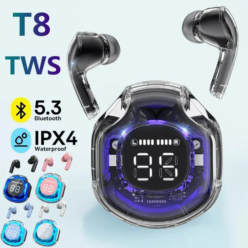 T8-TWS-Wireless-Bluetooth-Headphones-Wireless-Headphones-LED-Power ...