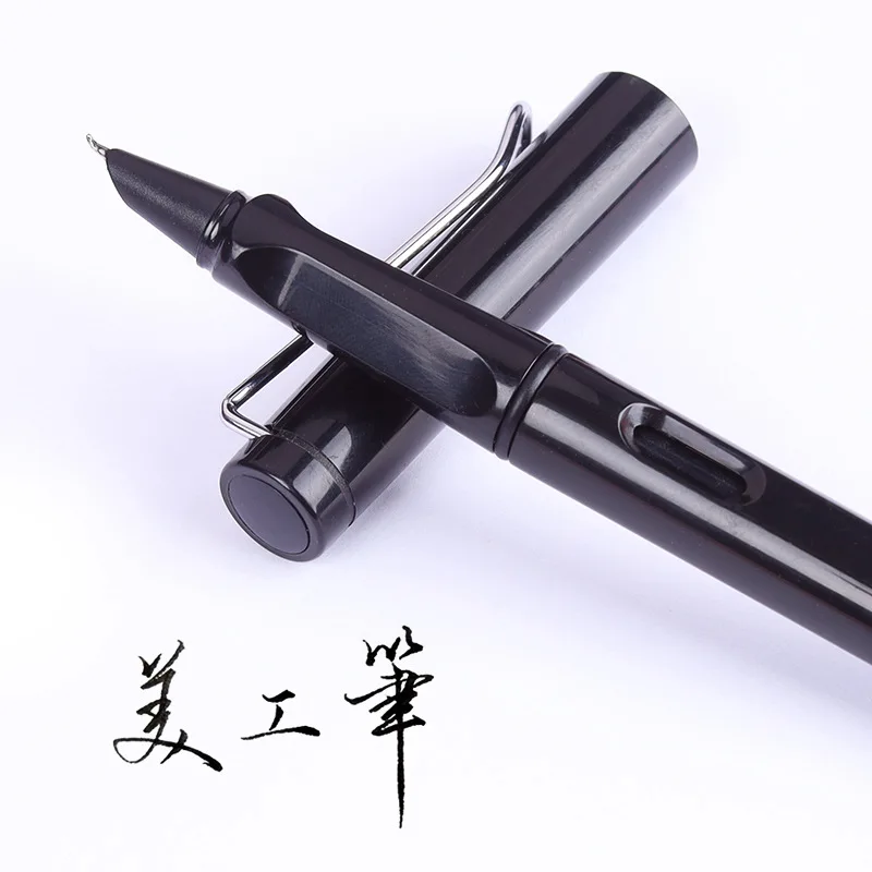 0-7mm-Fountain-Pen-Black-White-Art-Writing-Calligraphy-Ink-Pen-Business ...