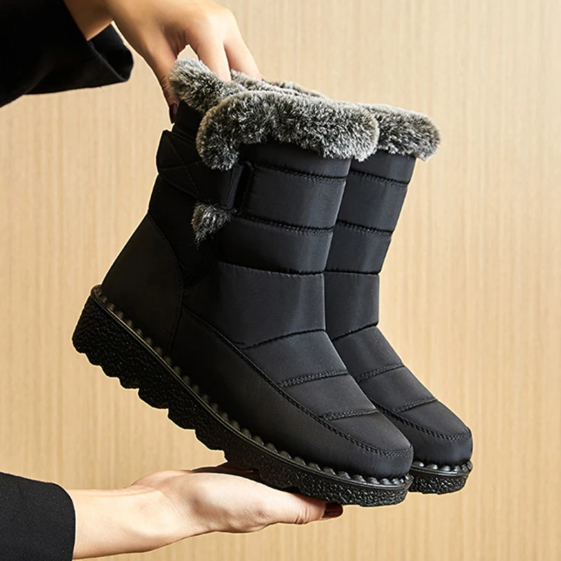 Botas de nieve para Mujer, Botas suaves con plataforma, zapatos de ...