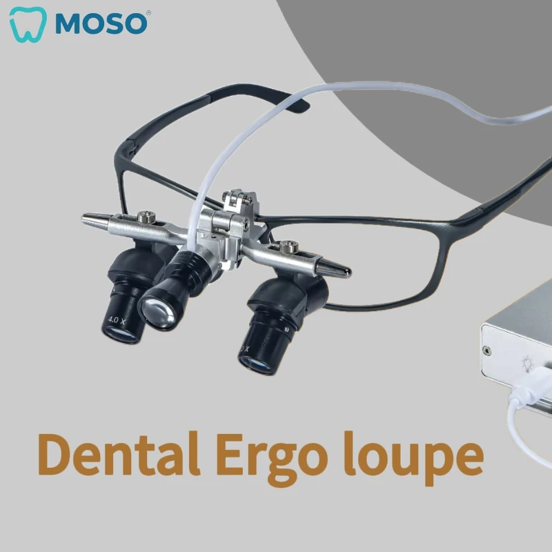Dental Ergo Loupes 48°Optical Corner Structure 4X/6X Magnifying Glass ...