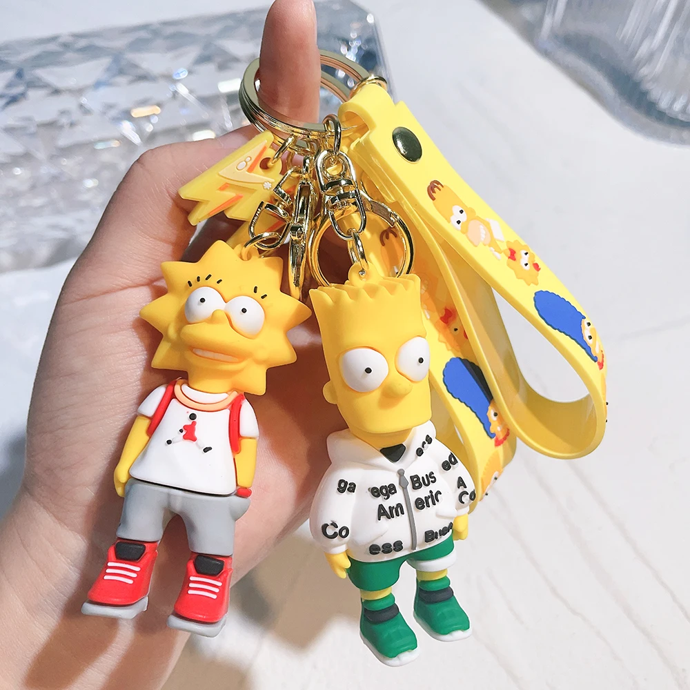 Disney-The-Simpsons-Anime-Figure-Silicone-Keychain-Bart-Simpson-Cartoon ...