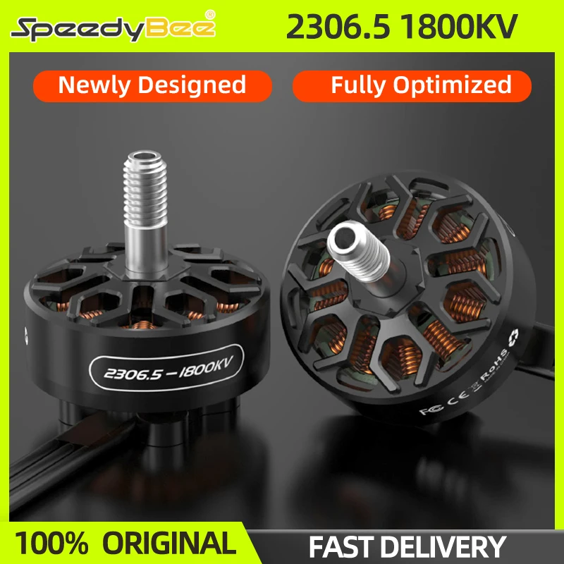 1/4PCS SpeedyBee 2306.5 1800KV Brushless Motor Support 6S Lipo For RC ...
