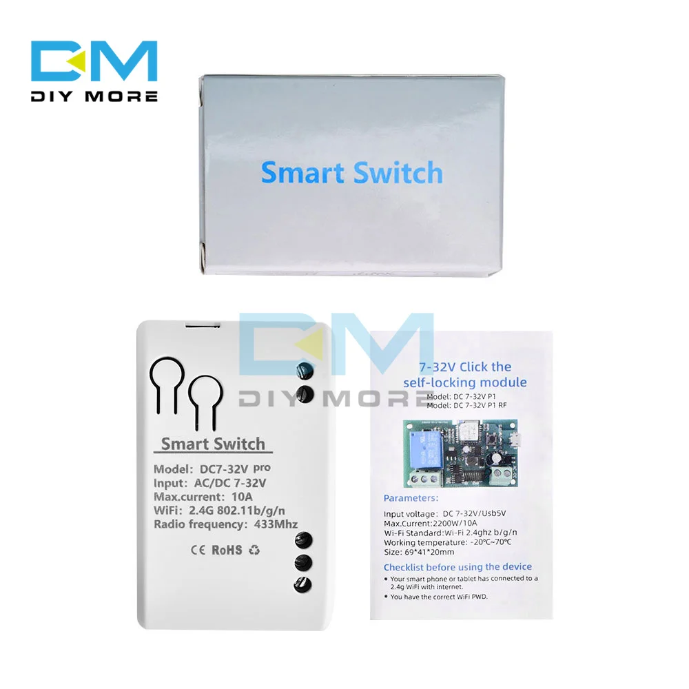 5V WiFi Relay Module for eWeLink APP Remote Control Inching/Self ...