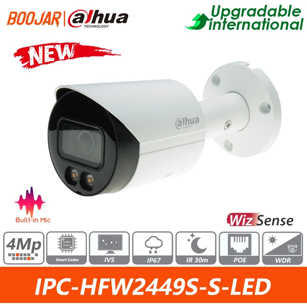 Dahua-Original-IPC-HFW2449S-S-LED-4MP-Full-color-Fixed-focal-Bullet-Wizsense-Network-Camera ...