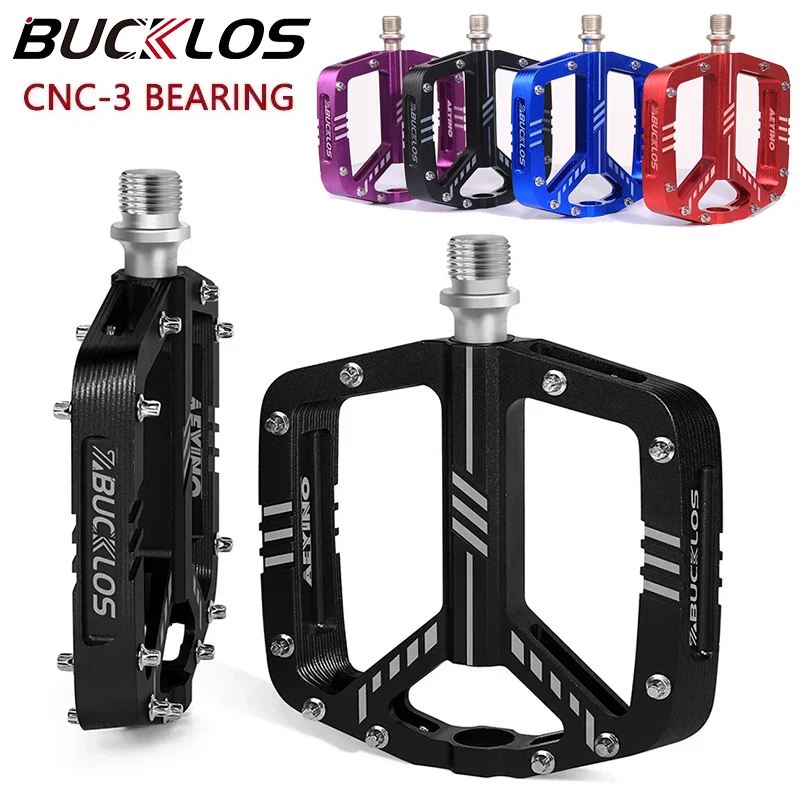 BUCKLOS-3-Bearings-Wide-Bike-Pedals-Aluminum-Alloy-Anti-slip-CNC-BMX ...