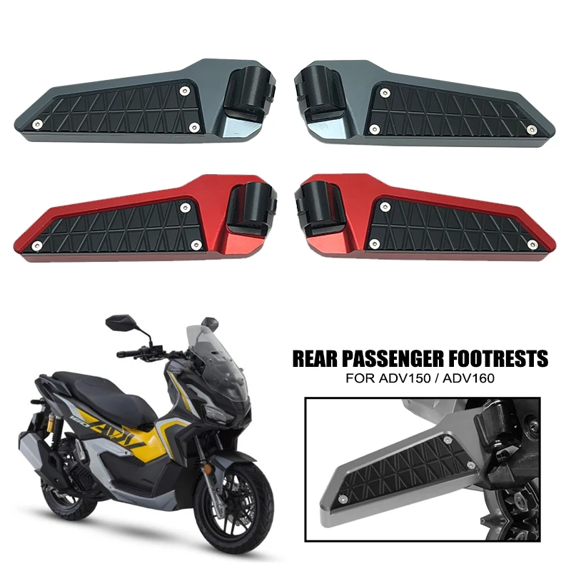 Rear-Passenger-Footpad-Foldable-Pedals-Rests-Footboard-For-HONDA-ADV150 ...
