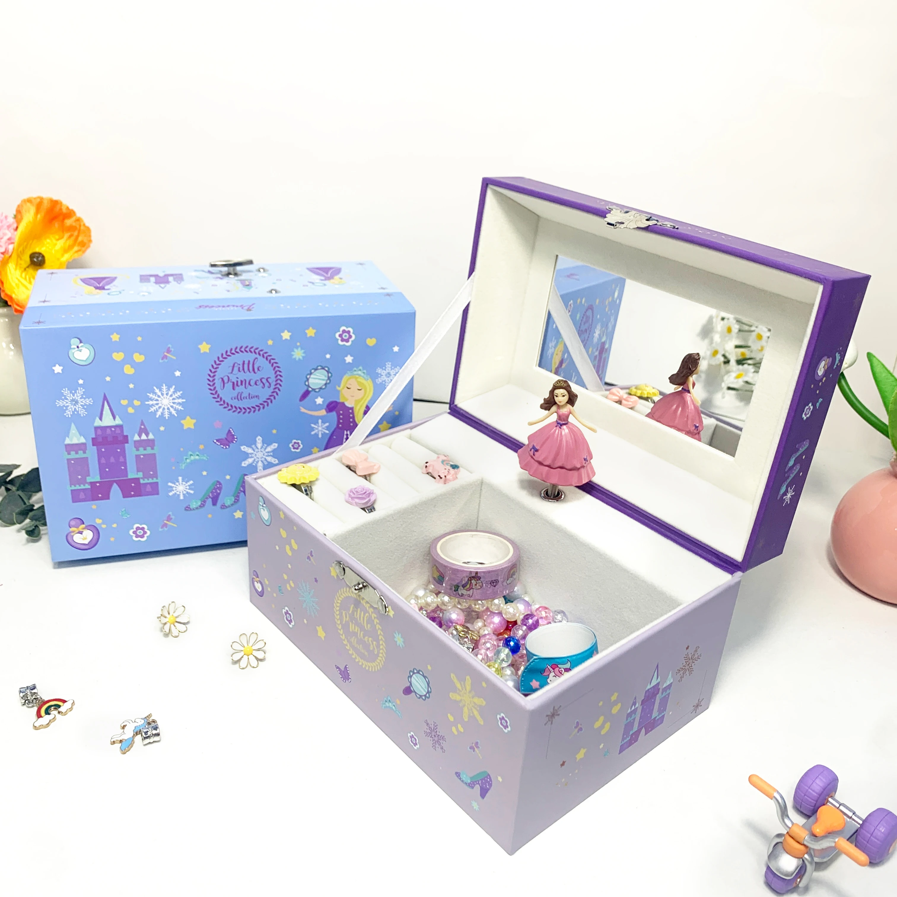 Jewelkeeper Girls Musical Jewelry Storage Box with Castle Princess ...