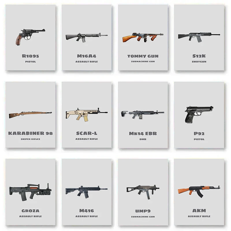 Minimalist-Military-Weapon-Gun-Sniper-Rifles-Pistol-DMR-Posters-Canvas ...