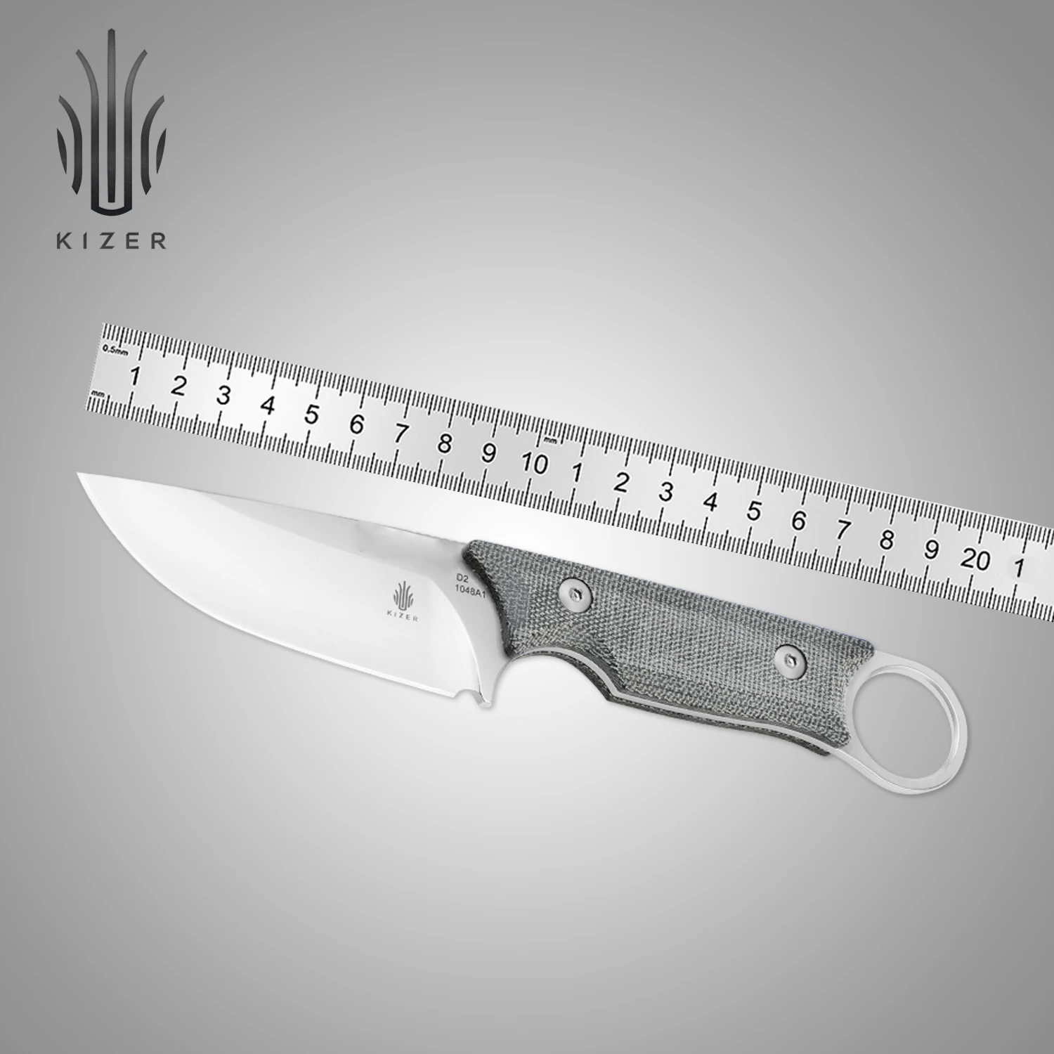Kizer Fixed Blade Knife 1048a1 Cabox 2023 New Micarta Handle With D2 ...